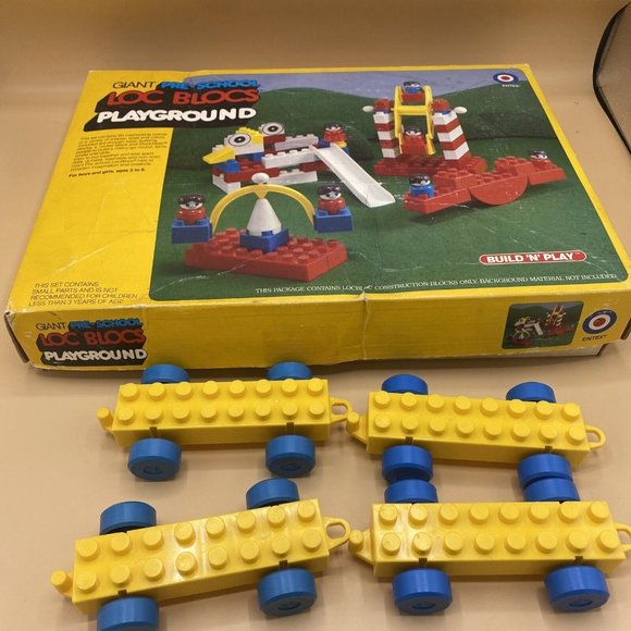 Toys | Loc Blocs Giant Preschool Playground 191 Entex Build N Play 1981 ...